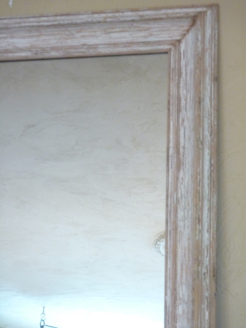 Large Whitewashed Mirror