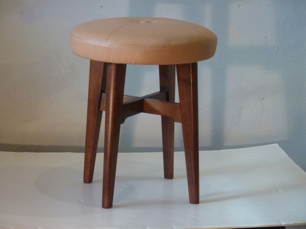 Walnut Vanity Stool