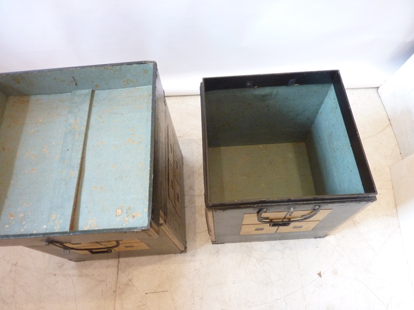 Pair Lacquered Japanese Armor Boxes