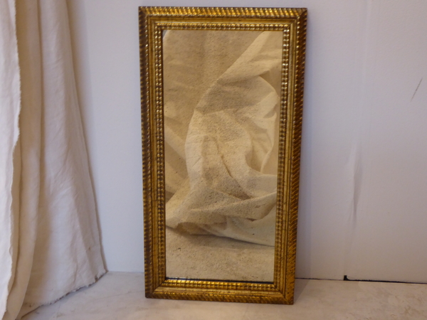 19th Century Gold Ripple Mirror